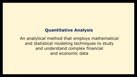 Quantitative Analysis