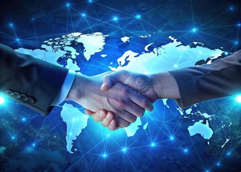Global Partnershipa Photo Of Two Hands Clasped In A Handshake Set