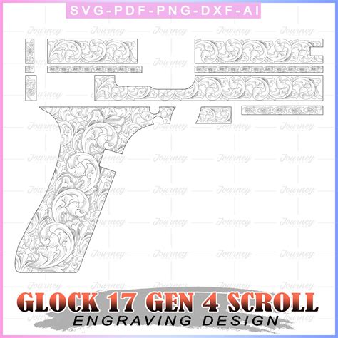 Glock 17 Gen 4 Unique Scroll Pattern Engrave Design Laser Cut Etsy