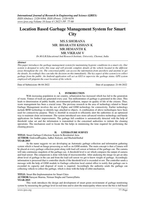 Pdf Location Based Garbage Management System For Smart City