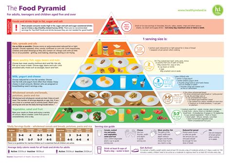 A3 Healthy Ireland Food Pyramid Poster Health Professionals Educators