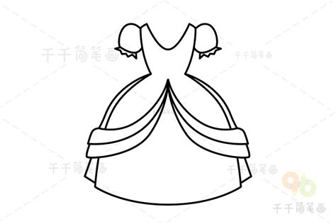 画公主简笔画礼服 公主裙简笔画服装 伤感说说吧