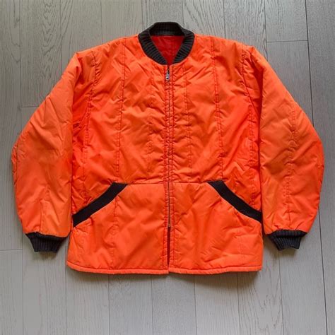 Vintage Jackets And Coats Vintage Neon Orange Puffy Lightweight