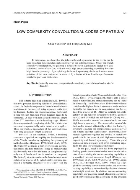 Pdf Low Complexity Convolutional Codes Of Rate 2n