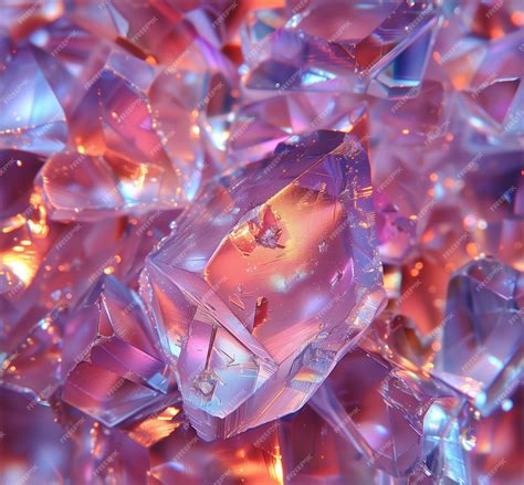 Premium Photo | Soft Pink Light on Crystalline CloseUp