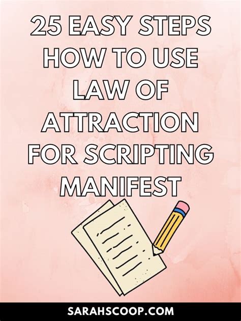 25 easy steps how to use law of attraction for scripting manifest