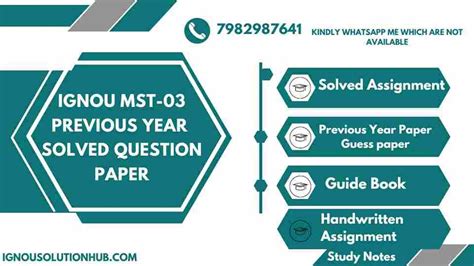 Ignou Mst 03 Previous Year Solved Question Paper Ignou Solved Assignment