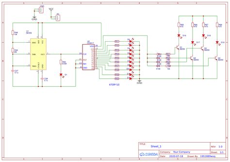 Ne555流水灯 嘉立创eda开源硬件平台