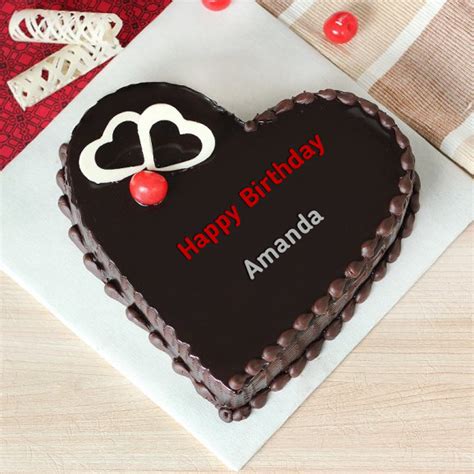 ️ Heartbeat Chocolate Birthday Cake For Amanda