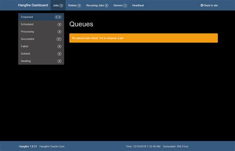 Nuget Gallery Hangfire Dashboard Dark Core
