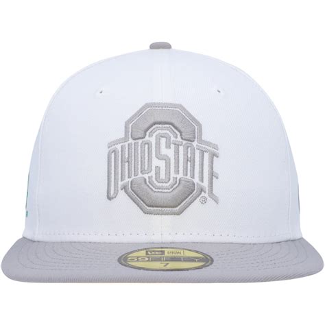 New Era Ohio State Buckeyes Whitegray Neutral Apricot 59fifty Fitted Hat
