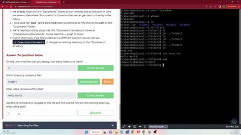 tryhackme linux fundamentals part 1 answers youtube