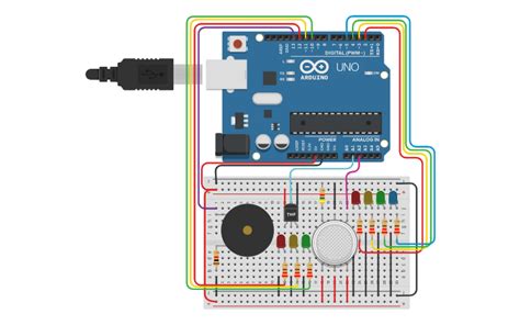 Circuit Design Alarm Tinkercad