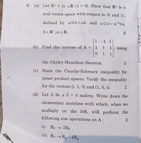 A Let R X R X Show That R Is A Real Vector StudyX