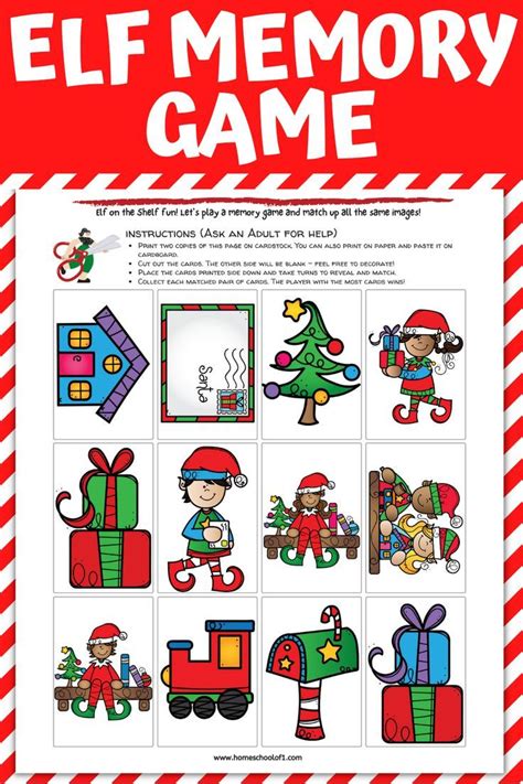 Elf On The Shelf Memory Game Christmas Memory Christmas Fun The Elf