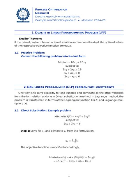 Nlp With Constraints And Duality In Lpp Pdf Theoretical Computer Science Analysis