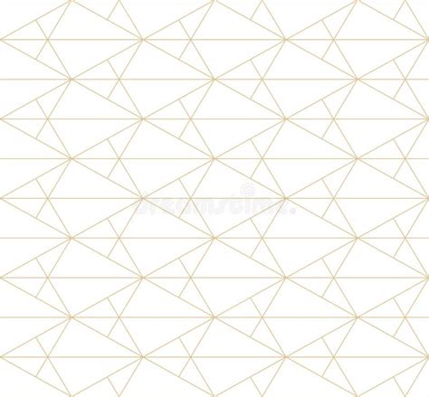 Golden Lines Pattern Vector Geometric Seamless Texture With Subtle