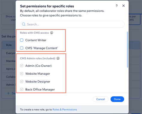 Cms Creating Custom Roles And Permissions Help Center