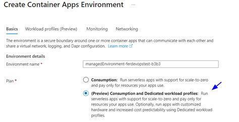 Terraform Property For Specifying The Plan In Azure Container Apps
