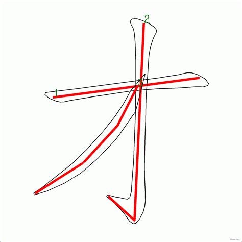 漢字 才的筆畫順序 才”3劃 ️筆順字典📘
