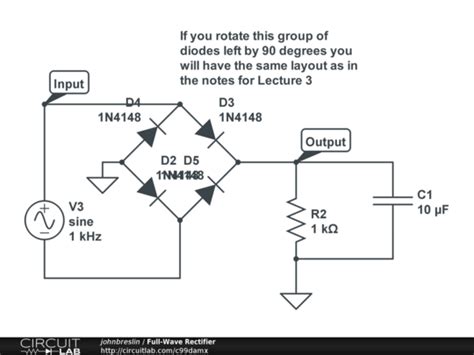 Full Wave Rectifier Circuitlab