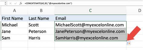 Concatenate In Excel With And Without Separator Myexcelonline