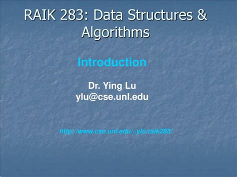 Ppt Raik Data Structures Algorithms Powerpoint Presentation