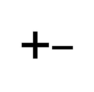 Signs And Symbols Of Operation Boldface Plus Followed By Regular Minus