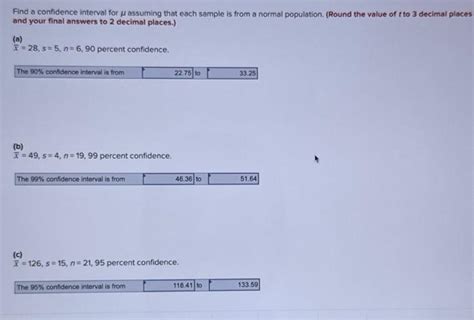Solved Find A Confidence Interval For μ Assuming That Each