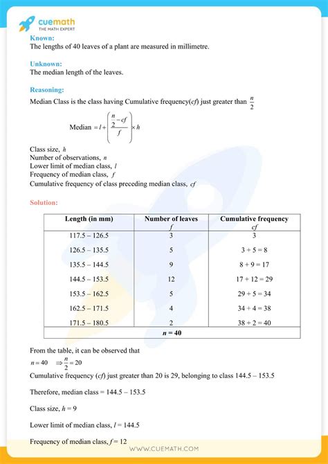 Ncert Solutions Class 10 Maths Chapter 14 Statistics Download Free Pdf