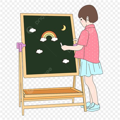 2020 손으로 그린 만화 미술 과외 수업에서 어린 소녀 일러스트 훈련 과정 무승부 페인트 등 Png 일러스트 및 Psd 이미지 무료 다운로드 Pngtree