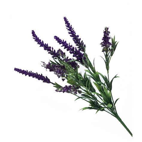 Oriental Fine Artช่อดอกลาเวนเดอร์ ดอกไม้แซมตกแต่ง ดอกไม้ปลอมเกรดพรีเมียม ม่วงเข้ม