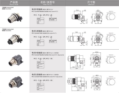 M12 Pcb Mount Connector Right Angle Shine Industry