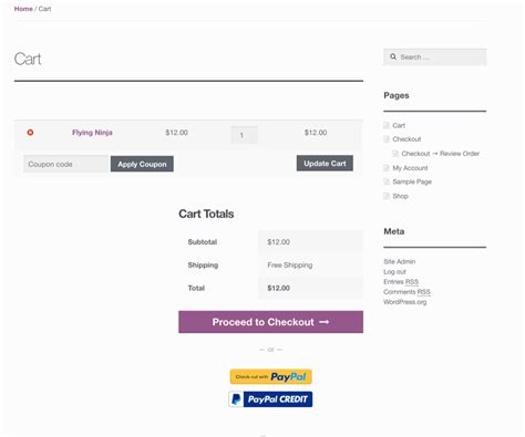 paypal checkout woocommerce docs