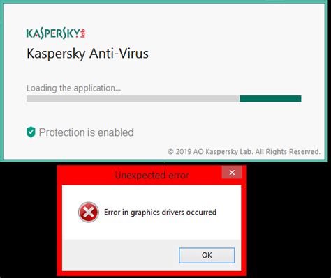 Error In Graphics Driver Occured Avpuiexe The Process Was Terminated Due To An Unhandled