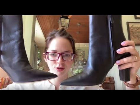 ASMR Leather Boots Walking In And Tapping Leather Shoe Sounds YouTube