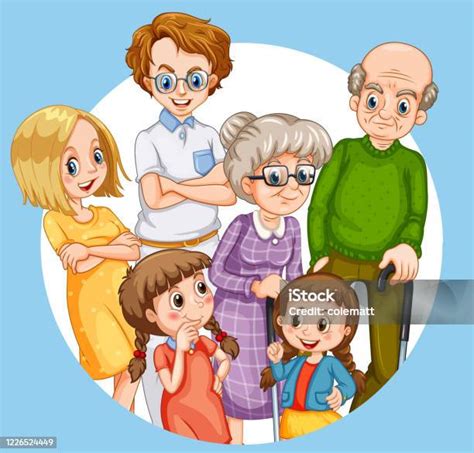 ตัวการ์ตูนสมาชิกในครอบครัว ภาพประกอบสต็อก ดาวน์โหลดรูปภาพตอนนี้ กลุ่มองค์กร ครอบครัว ความ