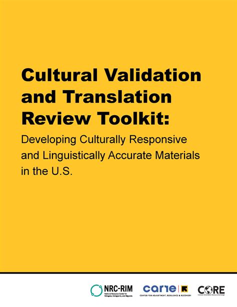 Cultural Validation And Translation Review Toolkit 2024 Developing Culturally Responsive And