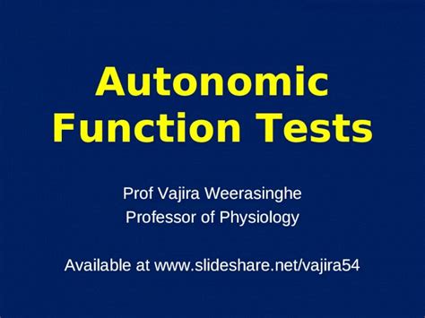 Ppt Autonomic Function Tests Dokumentips