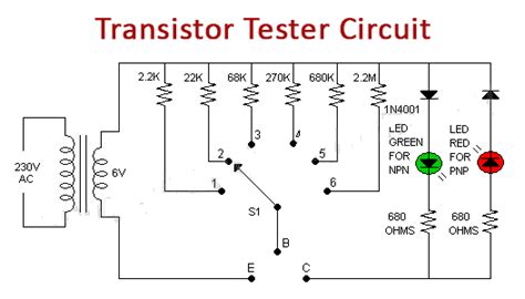 Simple Transistor Tester Circuit