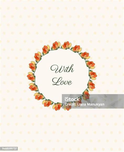 텍스트를 위한 장소가 있는 원형 꽃 프레임이 있는 초대장 0명에 대한 스톡 벡터 아트 및 기타 이미지 0명 꽃 식물 디자인 Istock