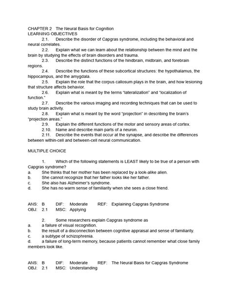 Chapter 2 The Neural Basis For Cognition Pdf Neuron Cerebral Cortex