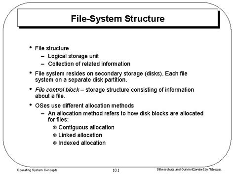 Filesystem Structure File Structure Logical Storage Unit Collection