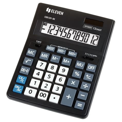 Калькулятор бухгалтерский настольный 12-разрядный Eleven CDB-1201 BK ...
