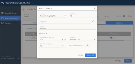 configuring openlm for flexlm license manager interface