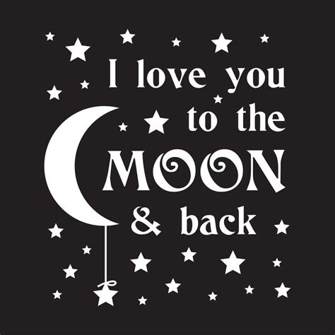 Love You To The Moon And Back Clip Art Love You Moon Back Greeting