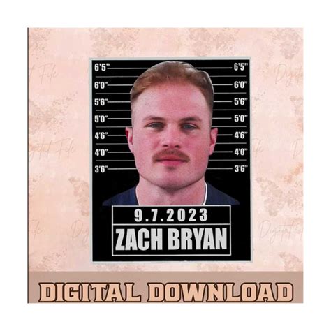 Zach Bryan Mugshot Png Country Music Png Zach Bryan Free P Inspire