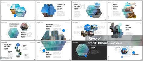 최소한의 프리젠 테이션 디자인 육각형 및 육각 형 요소와 포트폴리오 벡터 템플릿 프리젠 테이션 슬라이드 전단지 전단지 브로셔