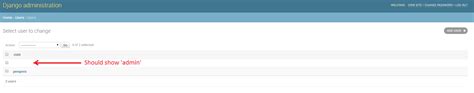 Python Django Superuser Username Doesnt Show Up In Users Table