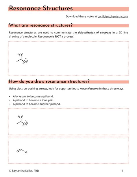 Resonance Structures Chemistry Notes